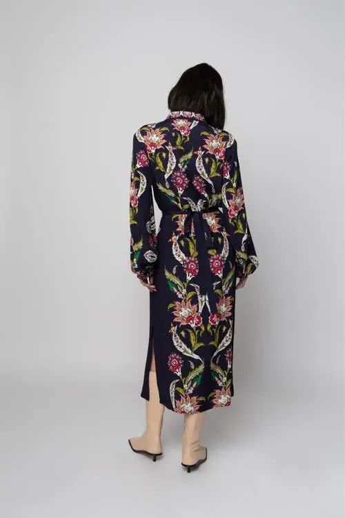 RAISHMA Remy Printed Midi Shirt Dress