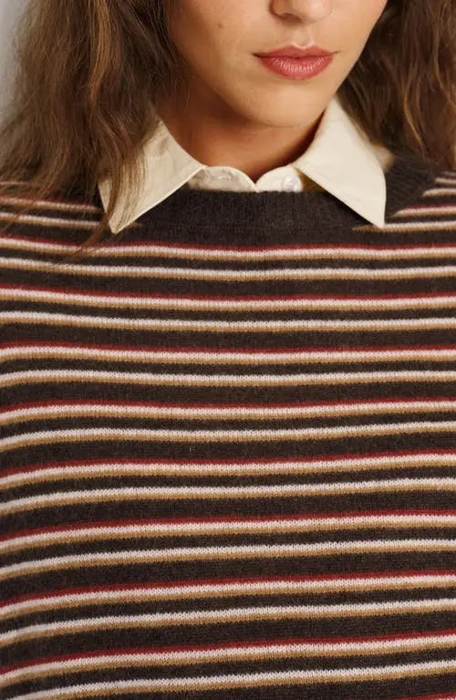 REFORMATION Stripe Cashmere Sweater - Compost Multi Stripe