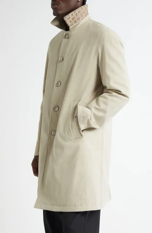 Herno Water Resistant Cotton Stretch Twill Topcoat