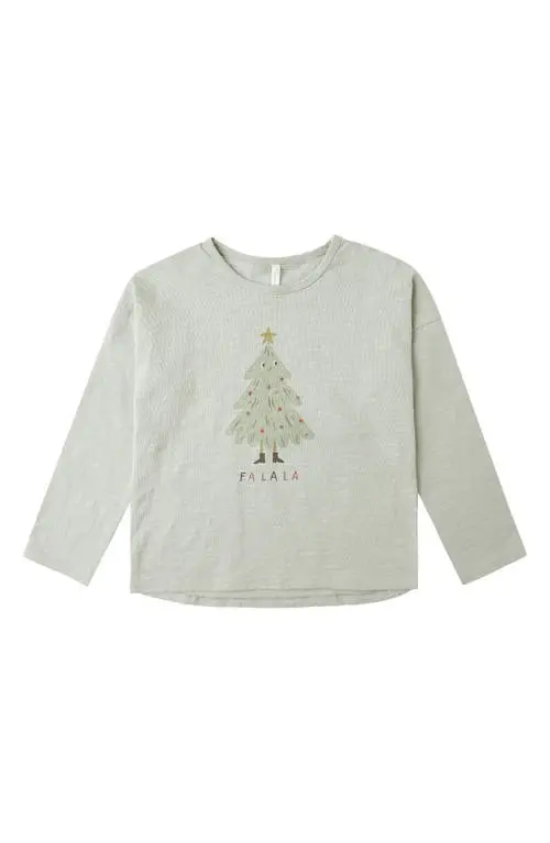QUINCY MAE Christmas Tree Cotton Graphic T-shirt - Pistachio