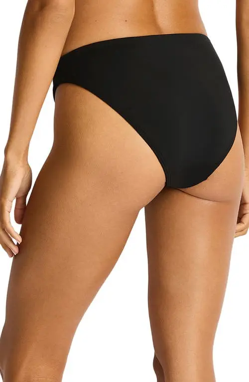 SEA LEVEL Essentials Edit Mid Bikini Bottoms - Black