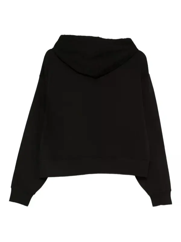 Lacoste Drawstring Hooded Sweatshirt - Black