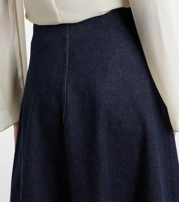 Altuzarra Varda Denim Midi Skirt - Blue