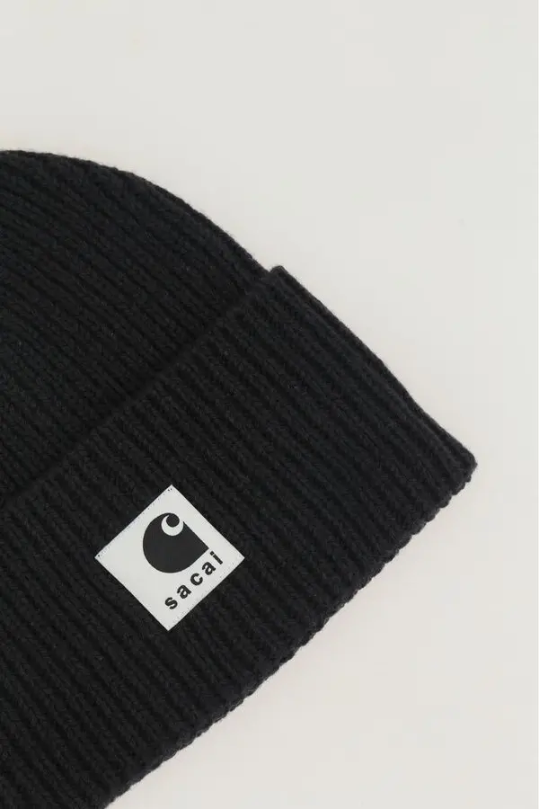 Sacai X Carhartt Wip Beanie In Black - 32% Off | Editorialist