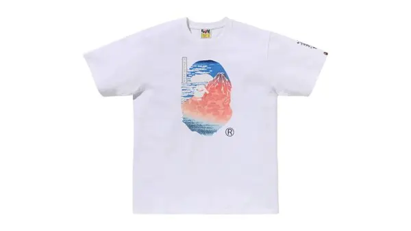 A BATHING APE X Ukiyoe Ape Head 2 Tee Shirt - White