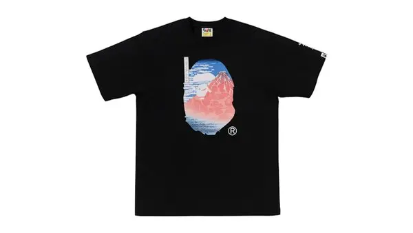 A BATHING APE X Ukiyoe Ape Head 2 Tee Shirt - Black
