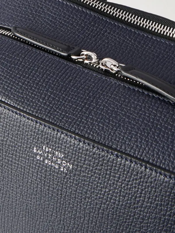 Smythson Ludlow Full-grain Leather Backpack - Blue