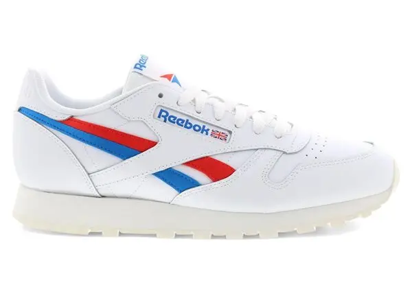 REEBOK Classic Leather Sneakers - White/instinct Red/dynamic Blue