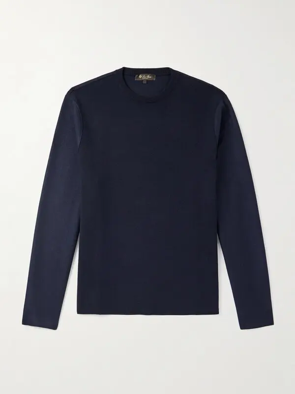 Loro Piana Breia Wish® Wool And Cashmere-blend Sweater - Blue