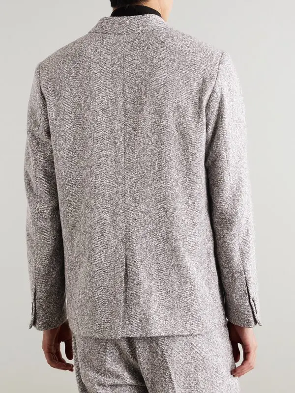 Nn07 Jordin 1087 Double-breasted Recycled-herringbone Suit Jacket
