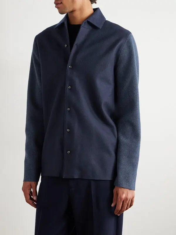 Loro Piana Breia Felt-panelled Cashwish® Overshirt