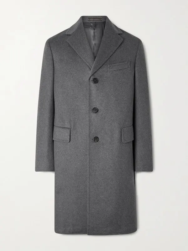 SLOWEAR Incotex Montedoro Brushed Wool-blend Coat