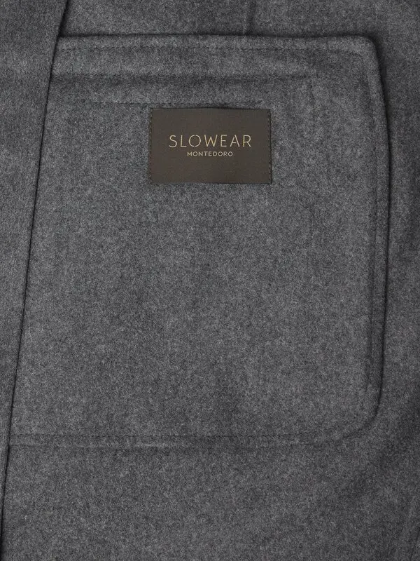 SLOWEAR Incotex Montedoro Brushed Wool-blend Coat
