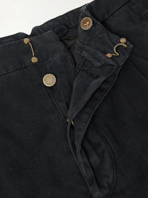 SLOWEAR Incotex Blue Division Straight-leg Twill Trousers - Black