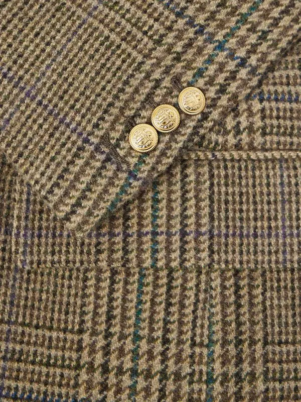 SLOWEAR Incotex Prince Of Wales Checked Wool Blazer