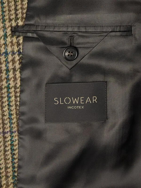 SLOWEAR Incotex Prince Of Wales Checked Wool Blazer