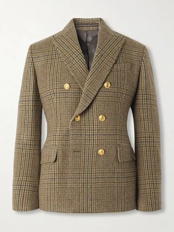 SLOWEAR Incotex Prince Of Wales Checked Wool Blazer