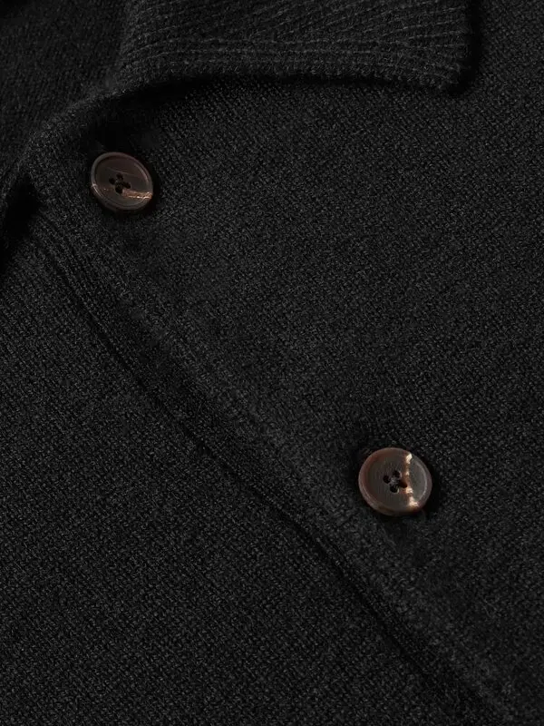 Mr P. Cliff Cashmere Polo Shirt - Black