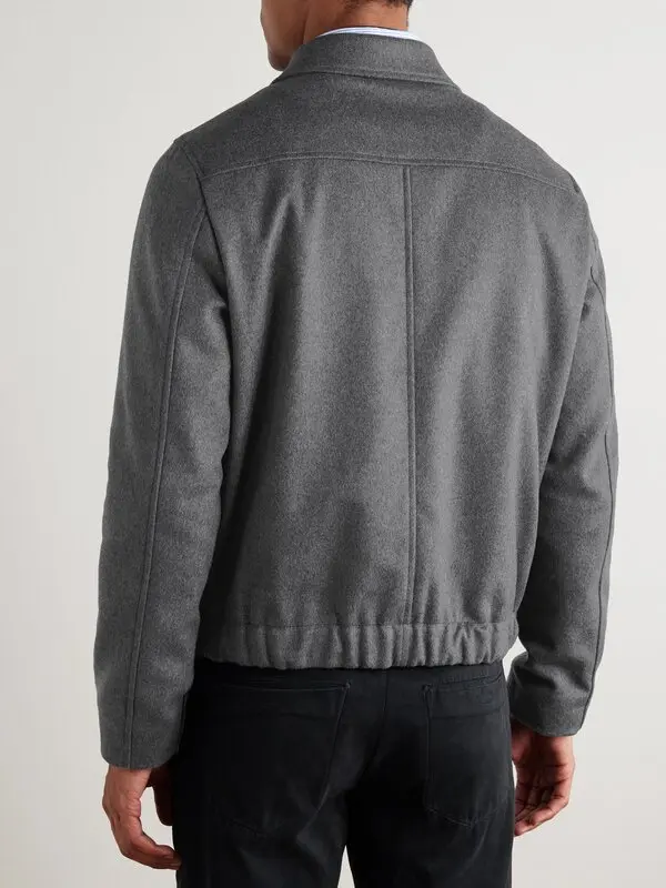 SLOWEAR Incotex Montedoro Brushed Wool-blend Bomber Jacket