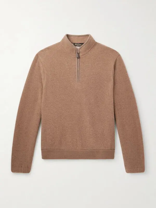 Loro Piana North Woods Virgin Wool-blend Half-zip Sweater