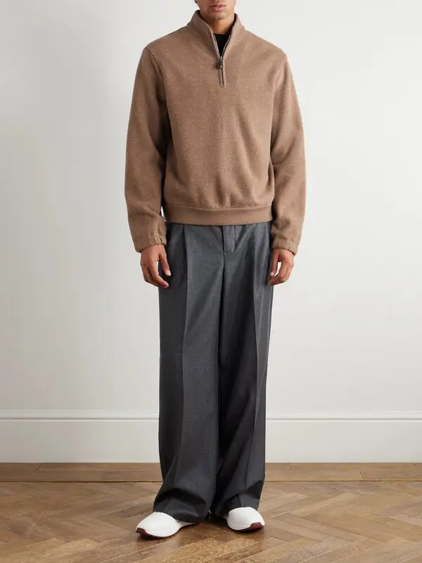 Loro Piana North Woods Virgin Wool-blend Half-zip Sweater