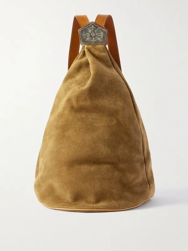 Kapital Harvey Medicin Suede Backpack - Neutrals