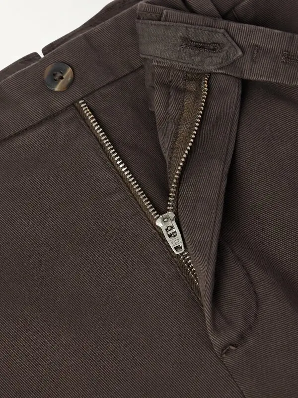 Boglioli Tapered Cotton-blend Twill Trousers