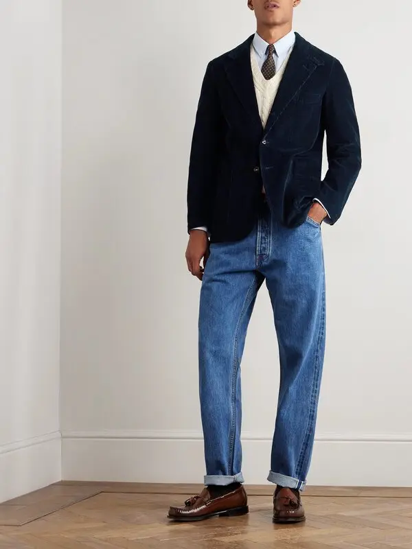 DRAKE'S Cotton-corduroy Blazer