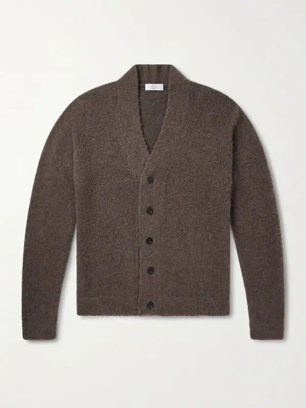 Boglioli Brushed Virgin Wool And Cashmere-blend Cardigan