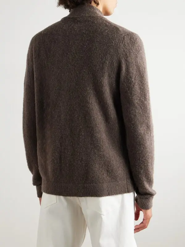 Boglioli Brushed Virgin Wool And Cashmere-blend Cardigan