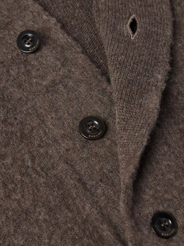 Boglioli Brushed Virgin Wool And Cashmere-blend Cardigan
