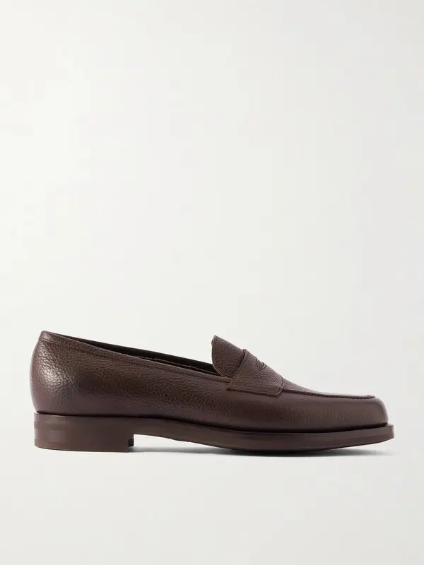 EDWARD GREEN Pimlico Full-grain Leather Penny Loafers