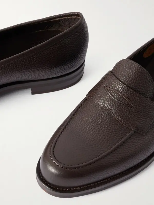 EDWARD GREEN Pimlico Full-grain Leather Penny Loafers