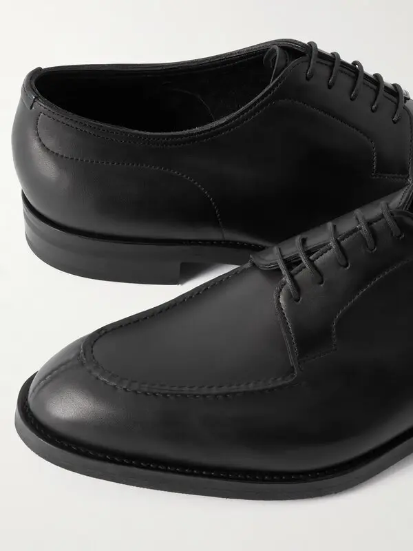 Edward Green Dover Full-Grain Leather Derby Shoes - Black | Editorialist