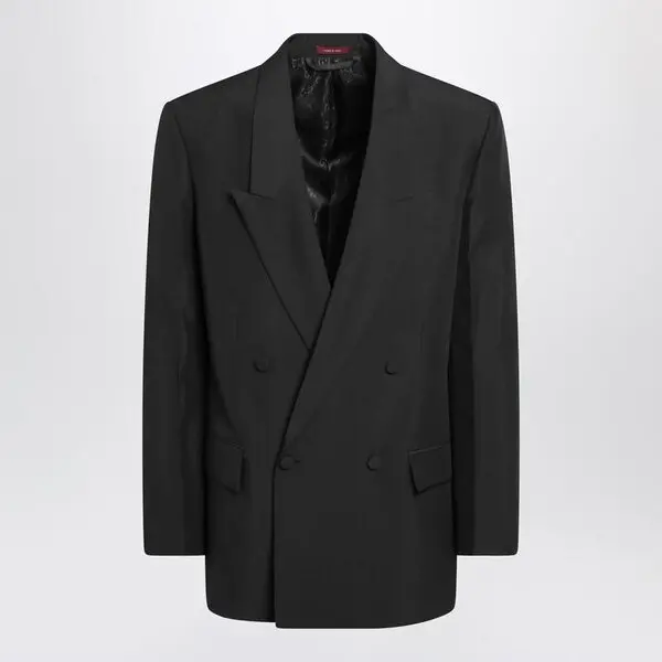 Gucci Double-breasted Jacket In Technical Panama