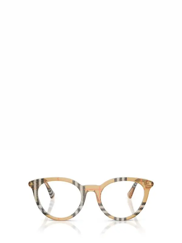 Burberry Rounded Eyeglasses - Check Sand