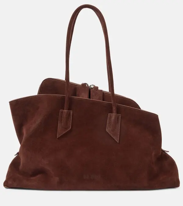 Attico La Passeggiata Medium Suede Tote Bag - Brown