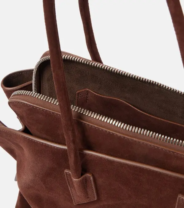 Attico La Passeggiata Suede Tote Bag - Brown