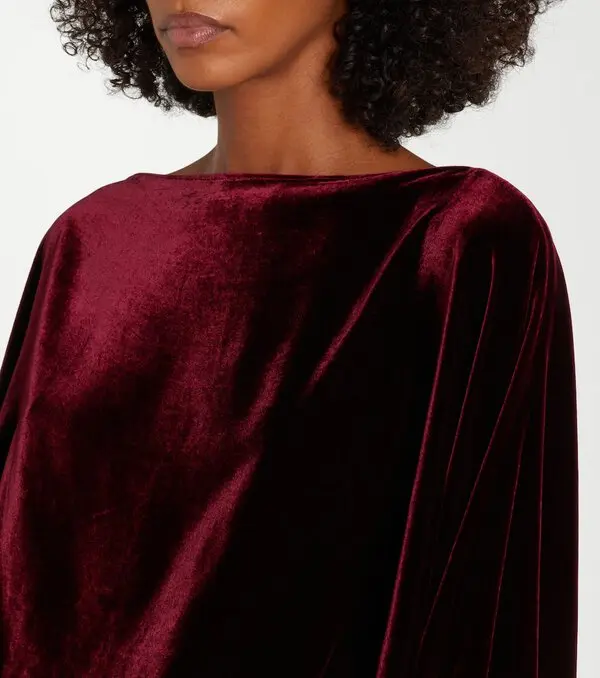 TALLER MARMO Musidora Draped Velvet Gown