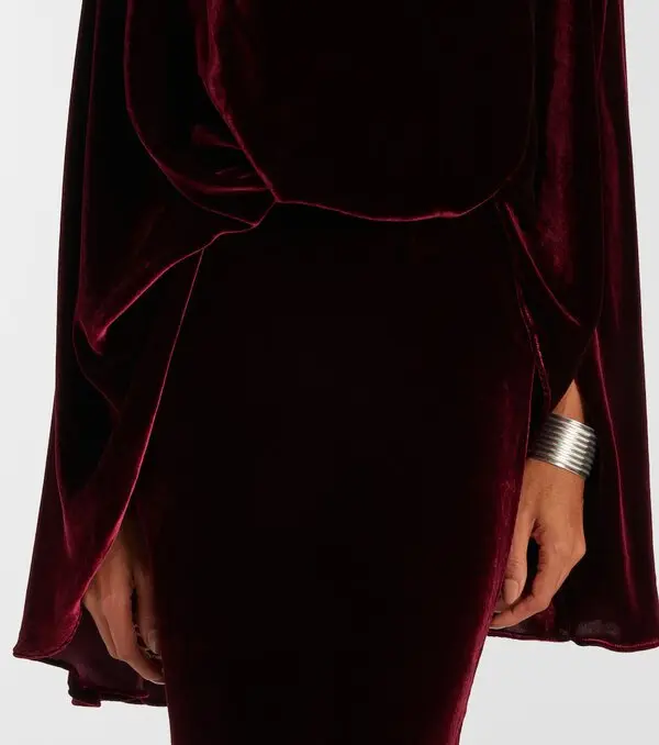 TALLER MARMO Musidora Draped Velvet Gown