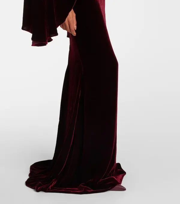 TALLER MARMO Musidora Draped Velvet Gown