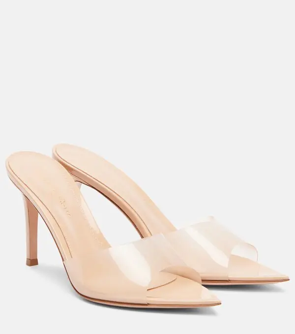 GIANVITO ROSSI Elle 85 Mule Sandals - Neutrals