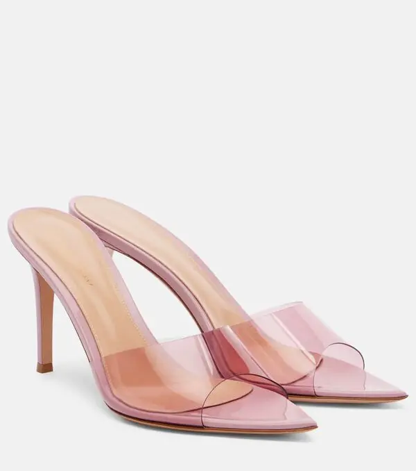 GIANVITO ROSSI Elle 85 Pvc Mules - Pink