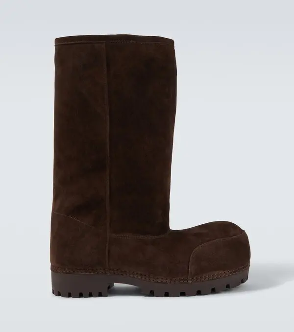 Balenciaga Alaska Suede Knee-high Boots - Brown