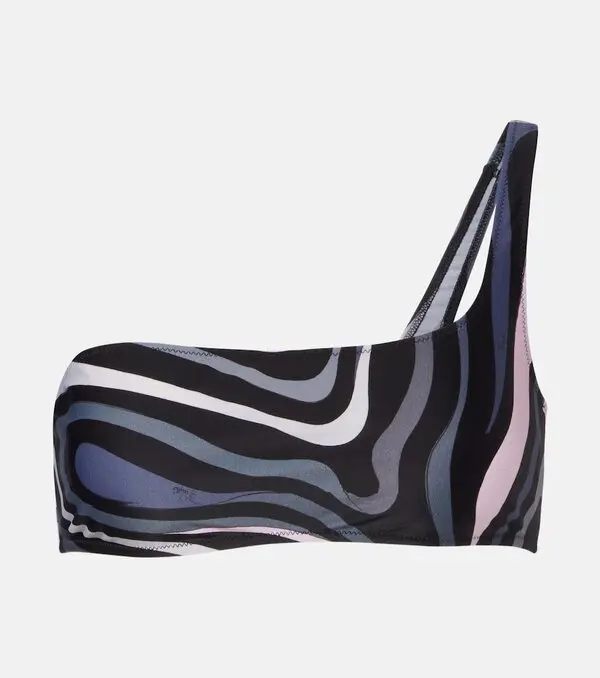 Emilio Pucci Marmo Bikini Top - Black