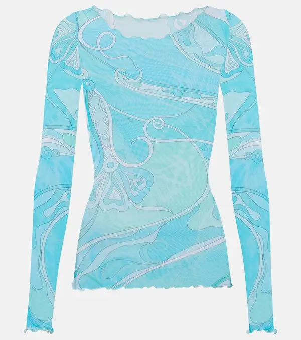 Emilio Pucci Orchidee Sheer Top