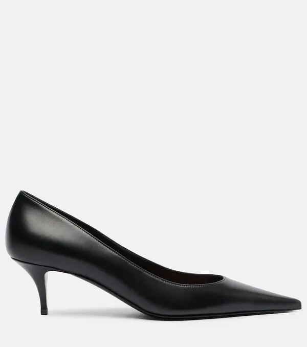 Amina Muaddi Barbara 55 Leather Pumps