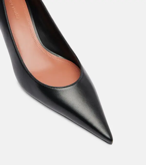 Amina Muaddi Barbara 55 Leather Pumps