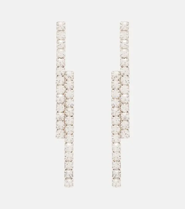 JENNIFER BEHR Gwen Crystal-embellished Drop Earrings - Silver
