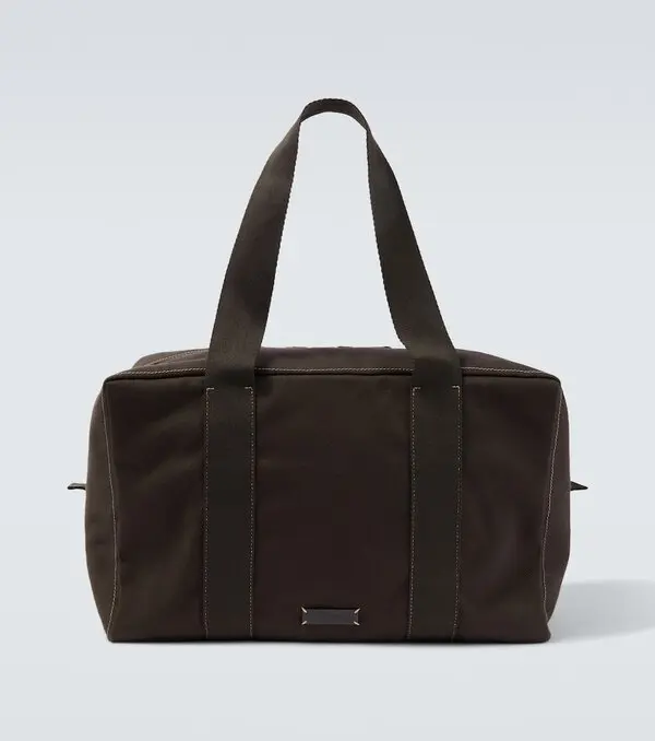 THE ROW Sisal Canvas Duffle Bag - Brown